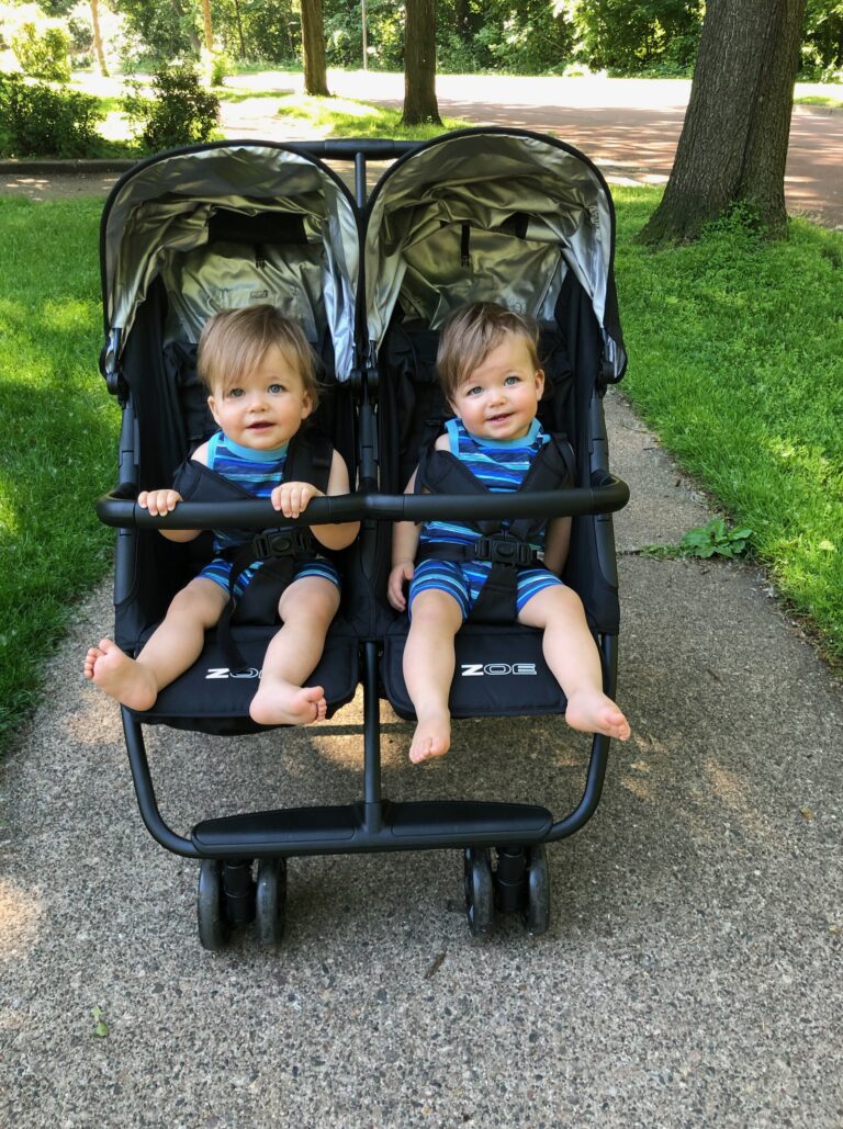 I share my top three favorite double strollers for twins