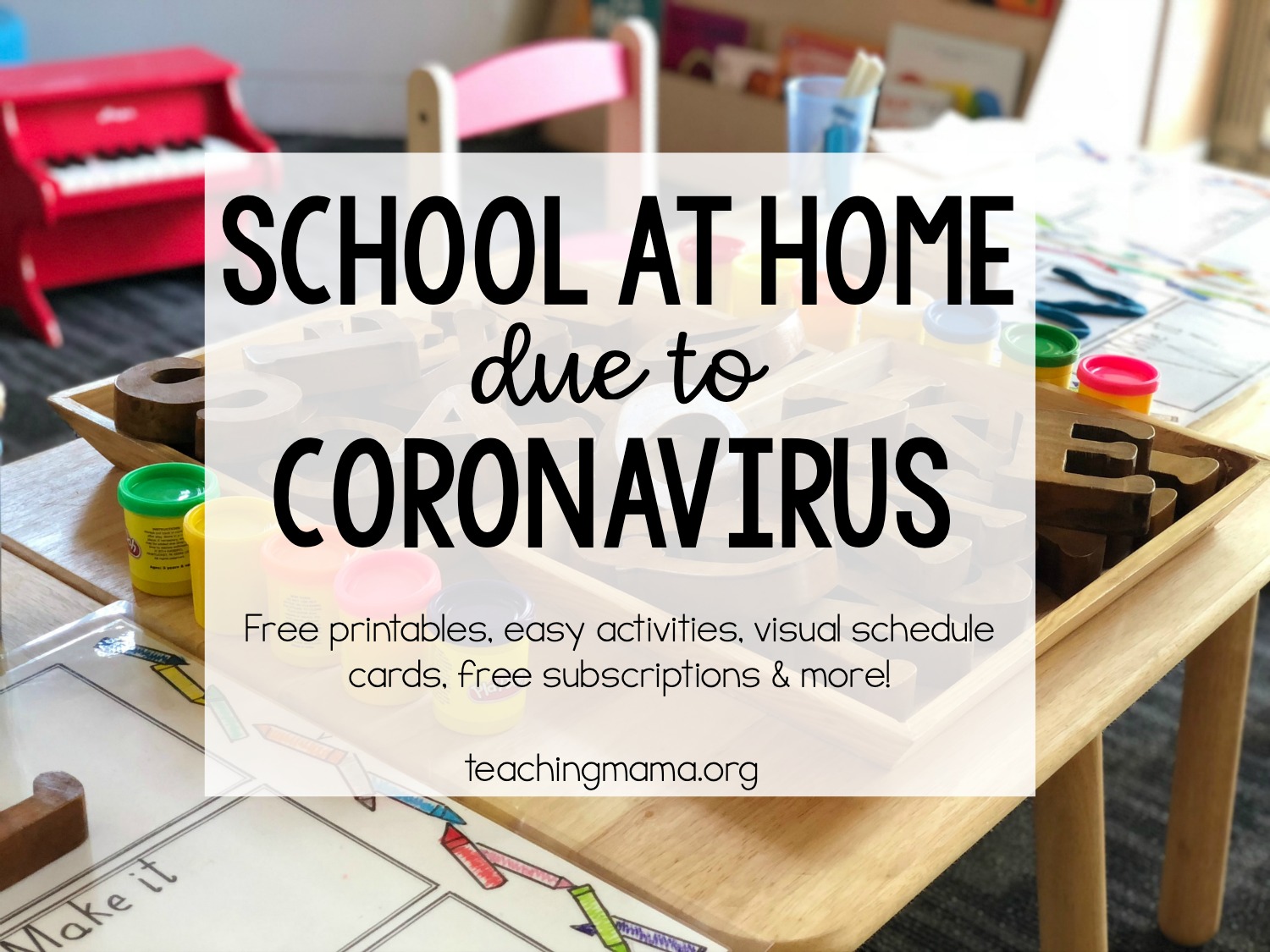 Home learning activities for kids during the coronavirus