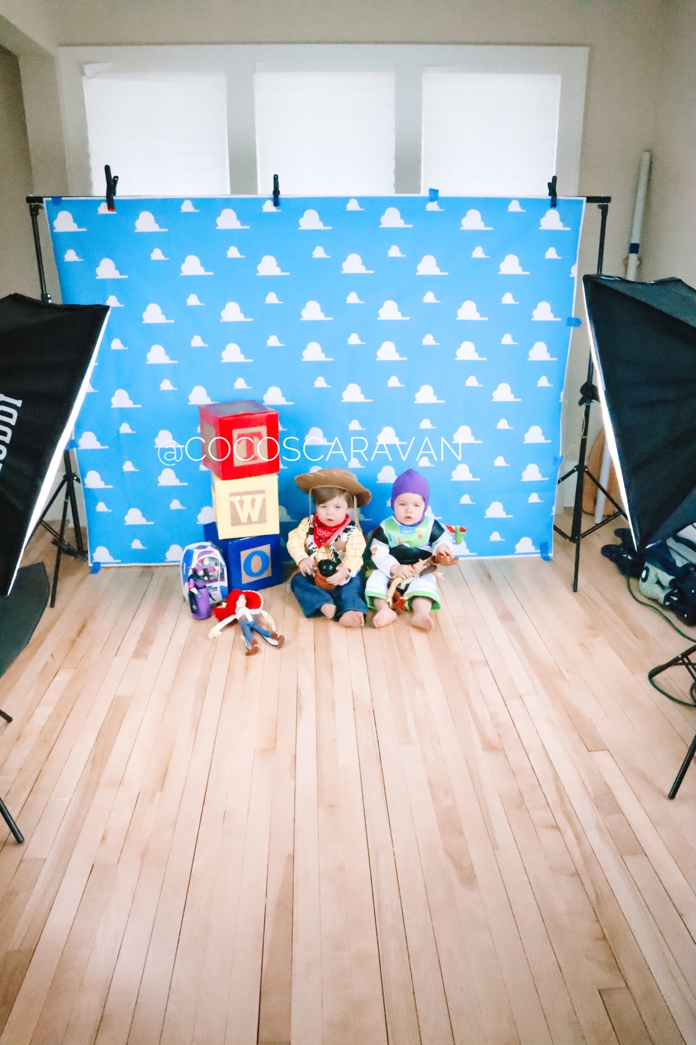 DIY Toy Story Photoshoot for two year old birthday