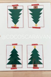 How to make a fun Counting Christmas Sensory Bin - Coco's Caravan