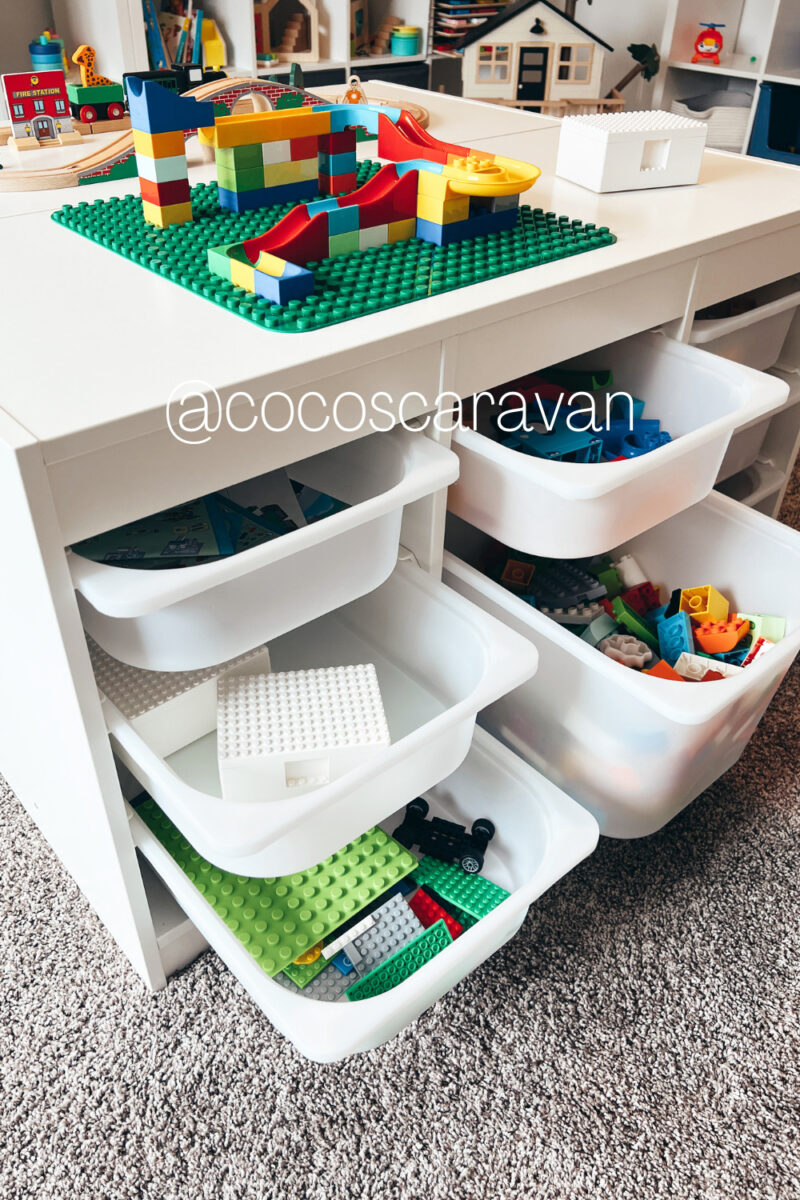 How to build an Ikea trofast activity table - Coco's Caravan