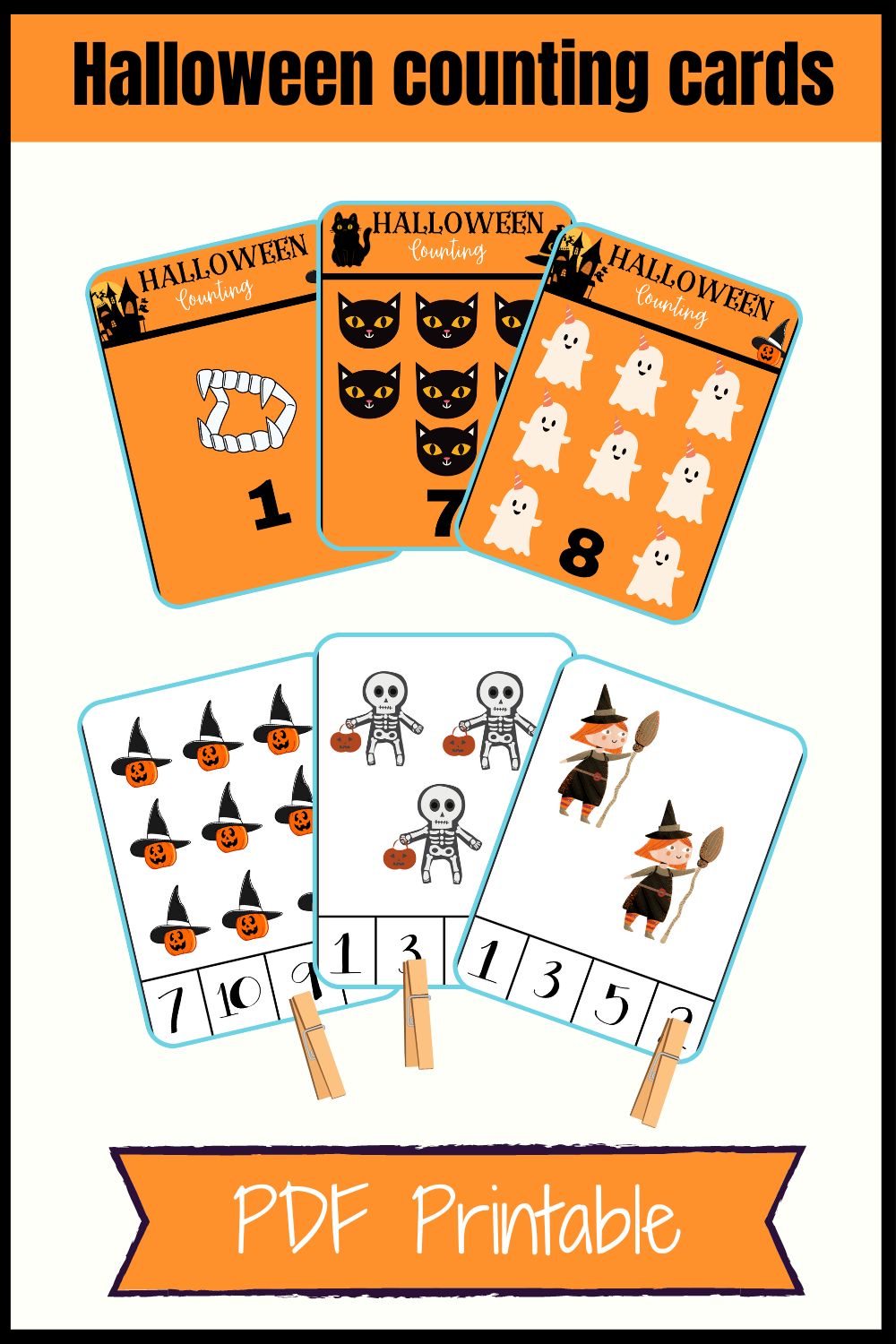 How to make a counting Halloween sensory bin - Coco's Caravan