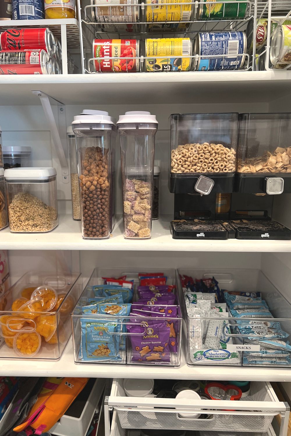 How to organize kid snacks in pantry and refrigerator - Coco's Caravan