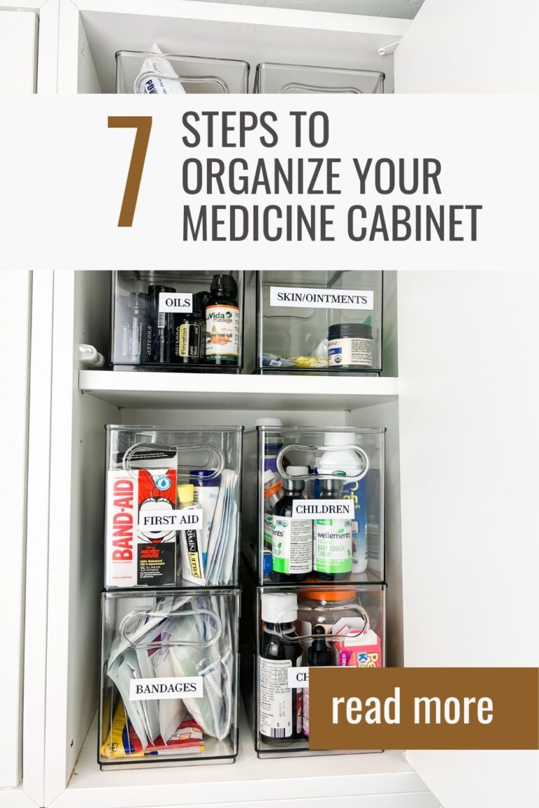 How to organize your medicine cabinet in 7 easy steps - Coco's Caravan